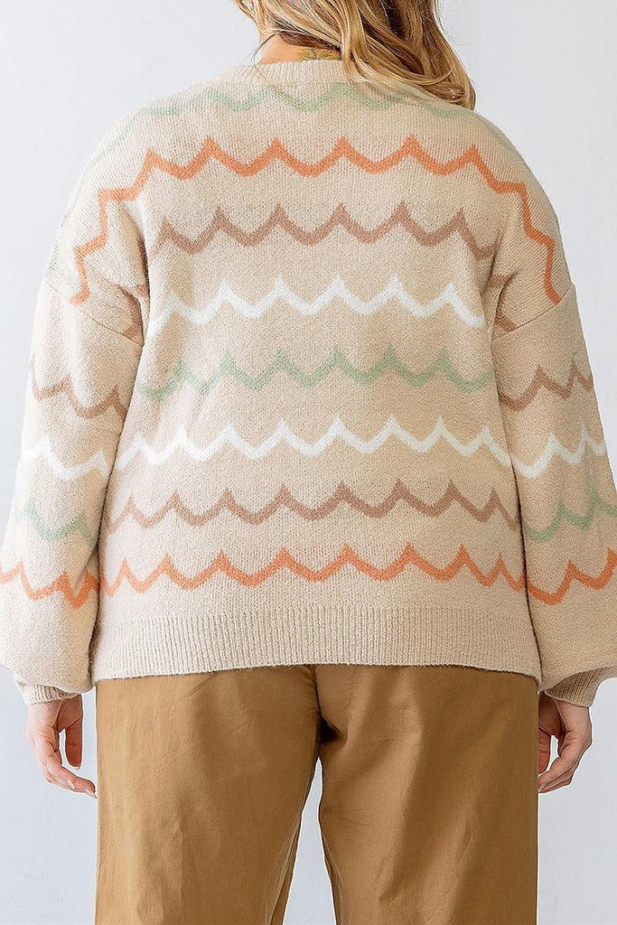 "The Wave" Curvy Sweater | High-Falutin